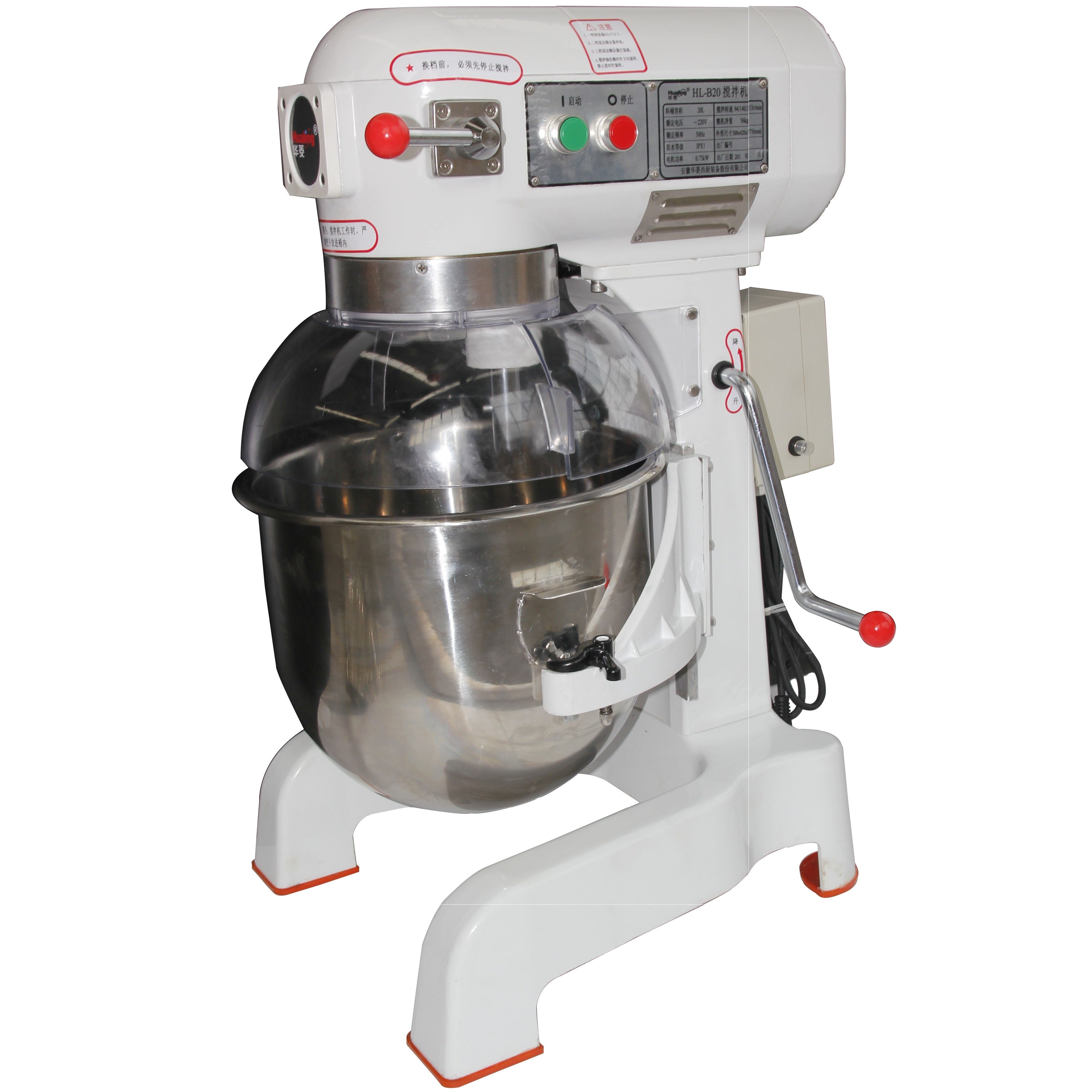 BakeMax BMPME20 Floor Model Economy 20 Quart 3 Speed Planetary Mixer ...